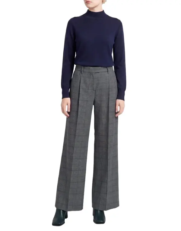 Brunello Cucinelli Highwaisted Plaid Wideleg Trousers