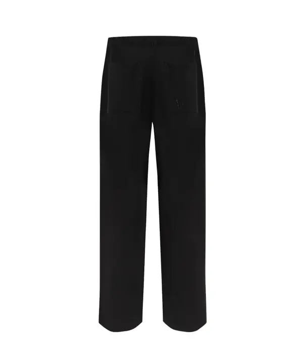 LANEUS Tapered Elastic-waist Pants - Black