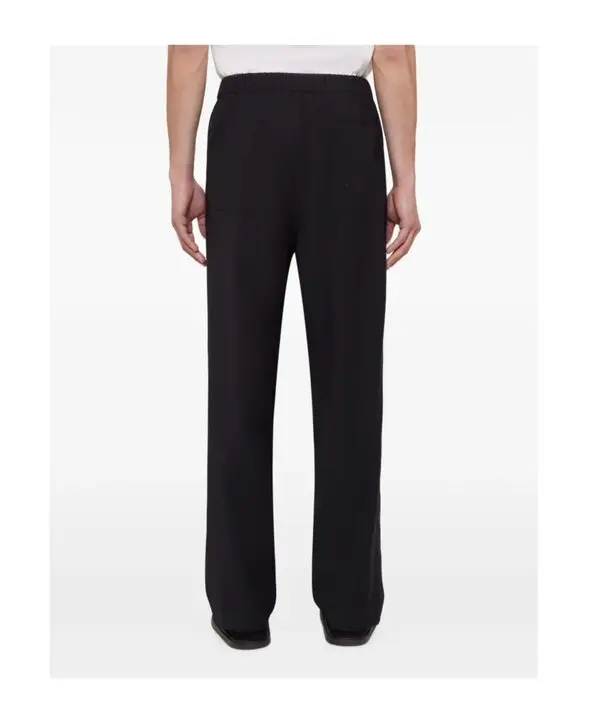 LANEUS Tapered Elastic-waist Pants - Black
