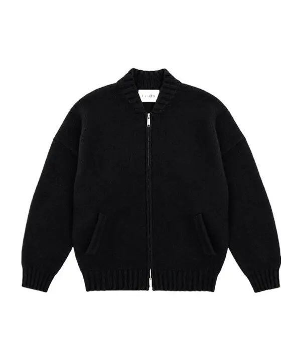 LANEUS Knit Zip-up Cardigan