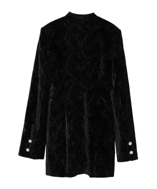 ANN DEMEULEMEESTER Jacquard-patterned Pearl-button Jacket