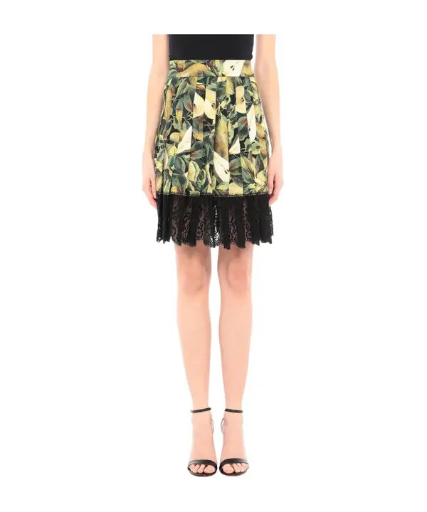Dolce & Gabbana Floral Pleated Skirt