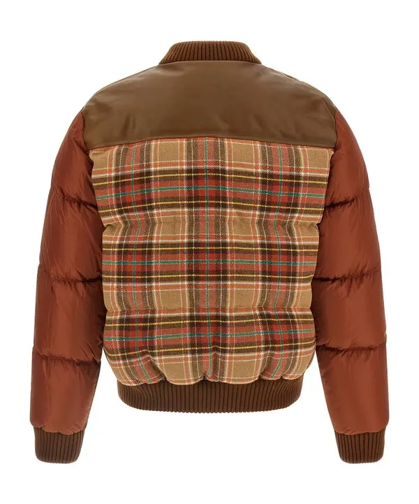 Dsquared2 Checked Puffer Down Jacket - Brown