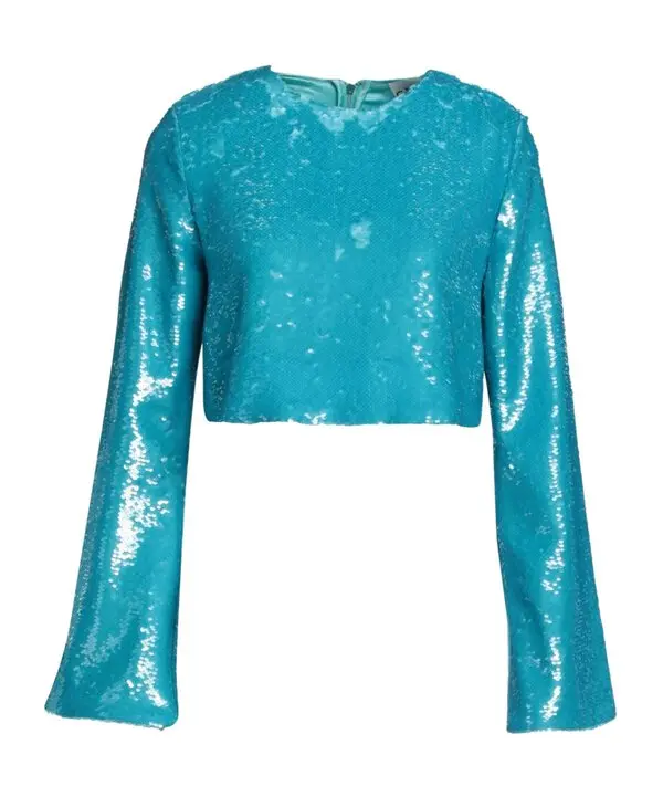 GANNI Sequin Cropped Top - No