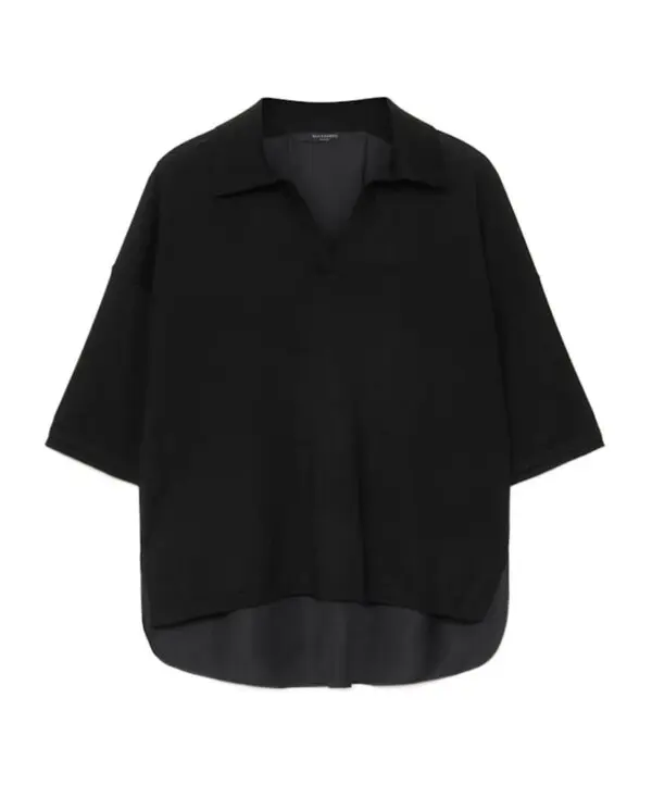 ALLSAINTS Short-sleeved Polo Shirt - Black