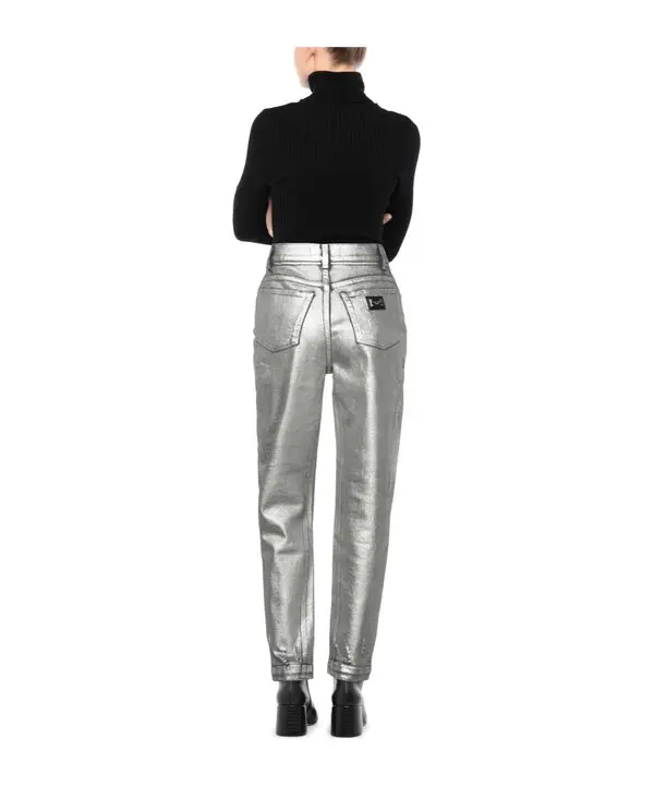 Dolce & Gabbana Metallic Denim Jeans
