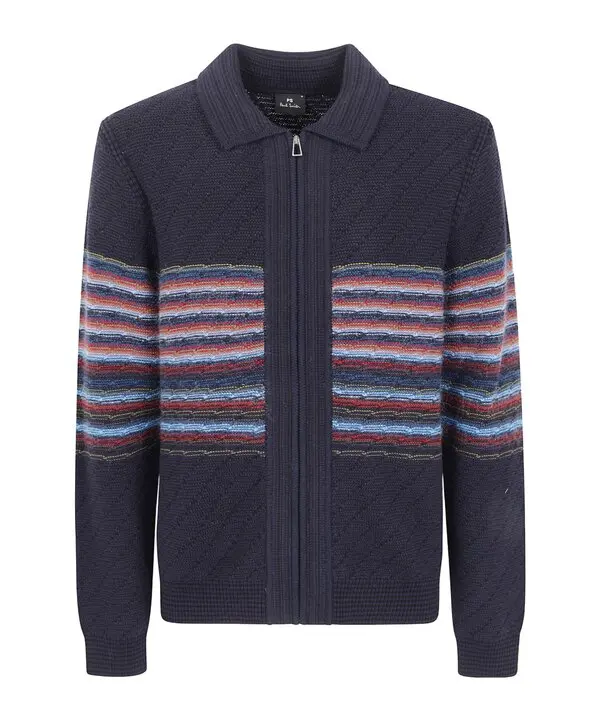Paul Smith Graphic-print Zip-up Cardigan