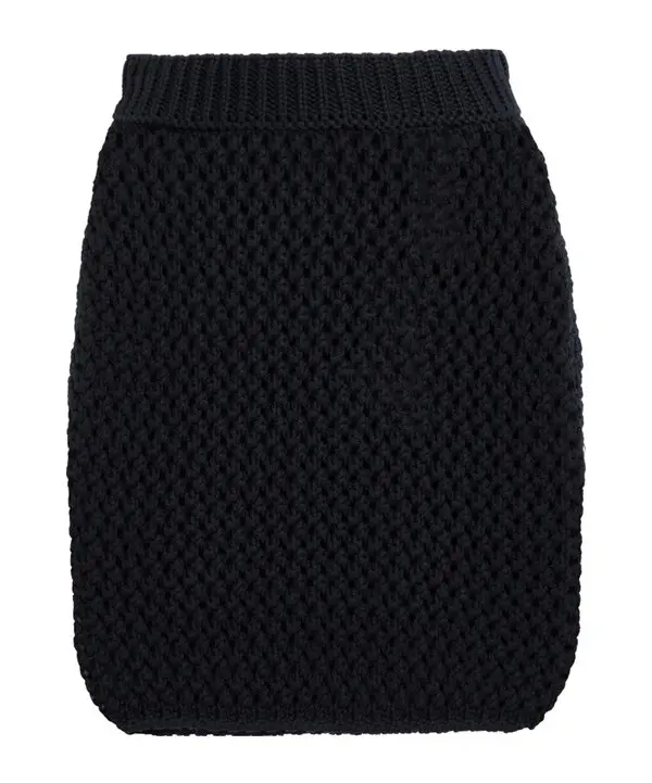 Dolce & Gabbana Minimalist Solid-color Knit Midi Skirt