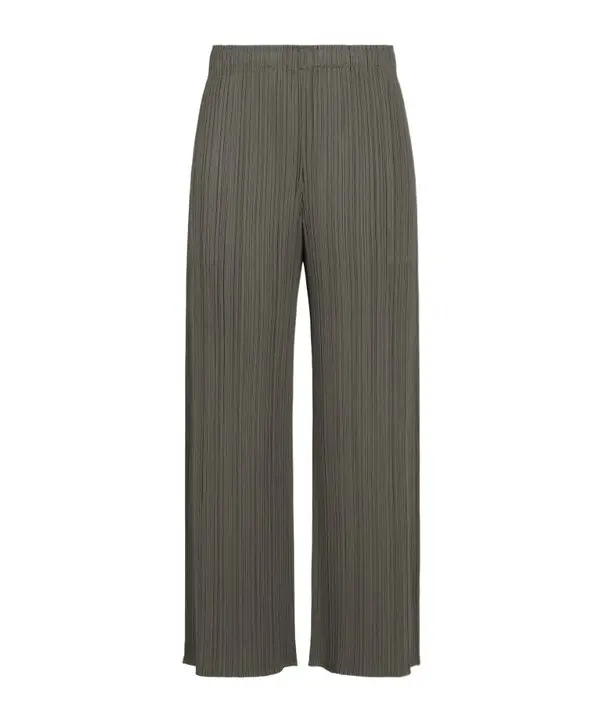 Issey Miyake Pleated Casual Trousers - Charcoal-grey