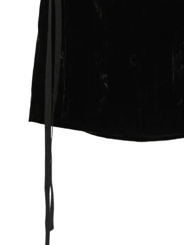 ANN DEMEULEMEESTER Velvet Wrap Skirt