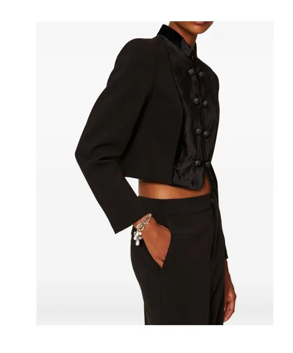 TWINSET Casual Jacket With Velvet Details