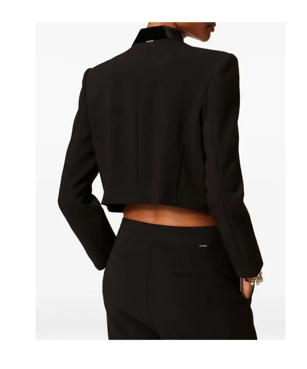 TWINSET Casual Jacket With Velvet Details