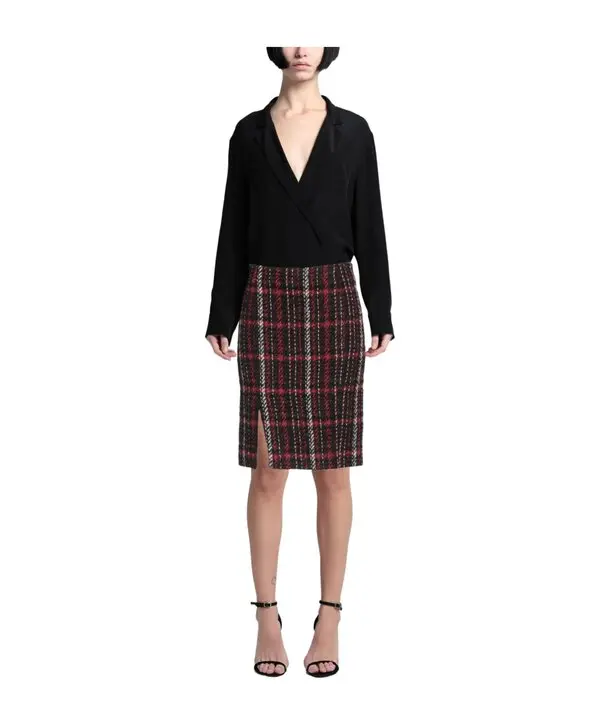 Marni Plaid Midi Skirt