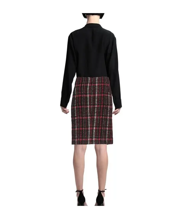 Marni Plaid Midi Skirt