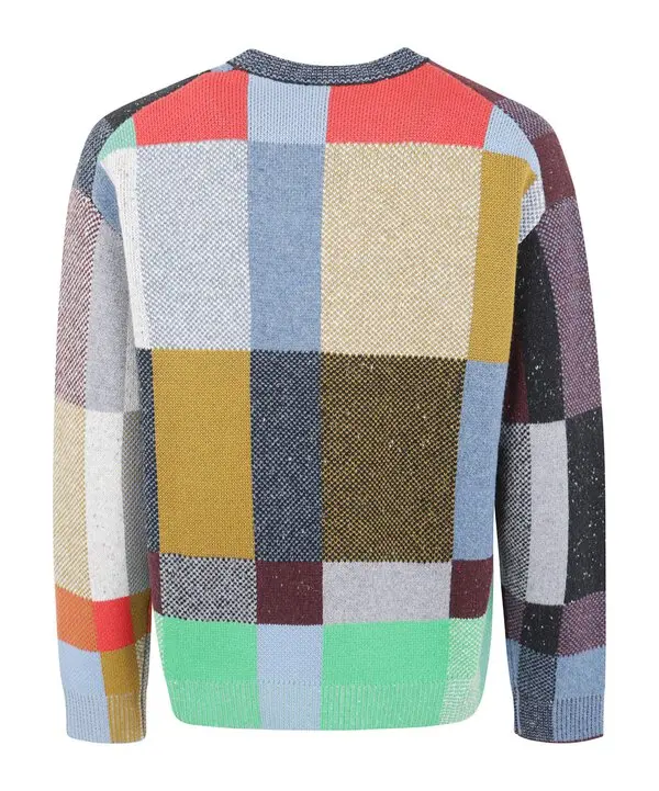 Paul Smith Patchwork-pattern Crew-neck Sweater