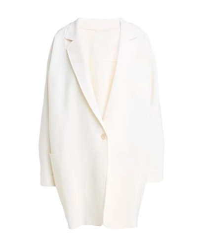 Max Mara Solid Color Long Sleeve Overcoat Blazer