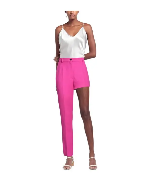 Dolce & Gabbana Solid-color Wool Trousers
