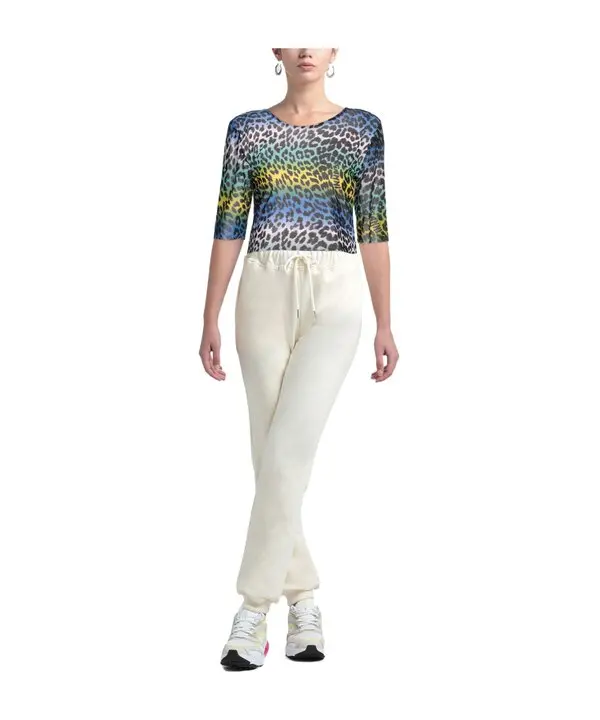 GANNI Multicolored Leopard Print Short-sleeve T-shirt