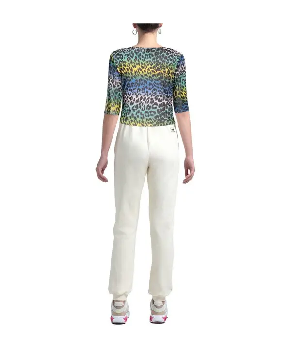 GANNI Multicolored Leopard Print Short-sleeve T-shirt