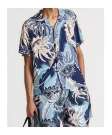 J.W.ANDERSON Camp Collared Shirt In Blue