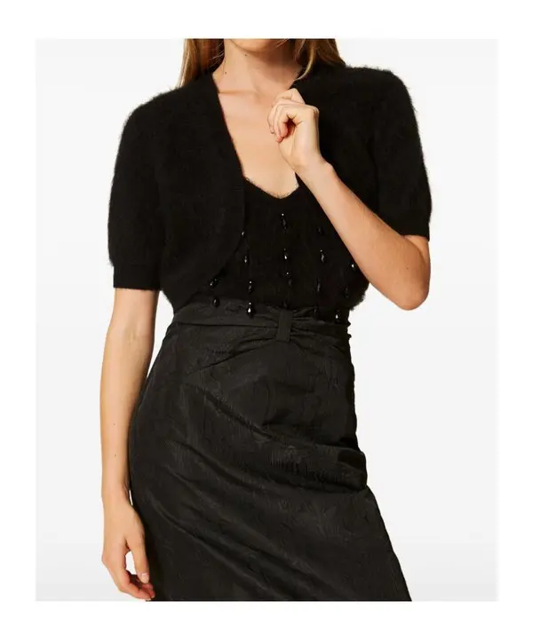 TWINSET Brushed Wool-blend Shrug