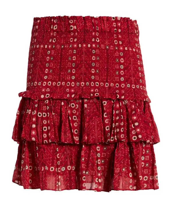 Isabel Marant Étoile Multicolored Chiffon Skirt - Red
