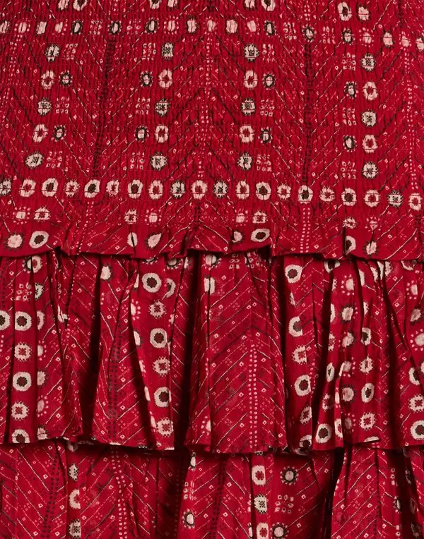 Isabel Marant Étoile Multicolored Chiffon Skirt - Red
