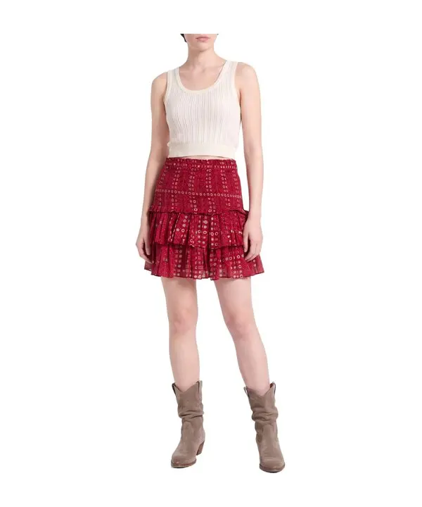 Isabel Marant Étoile Multicolored Chiffon Skirt - Red