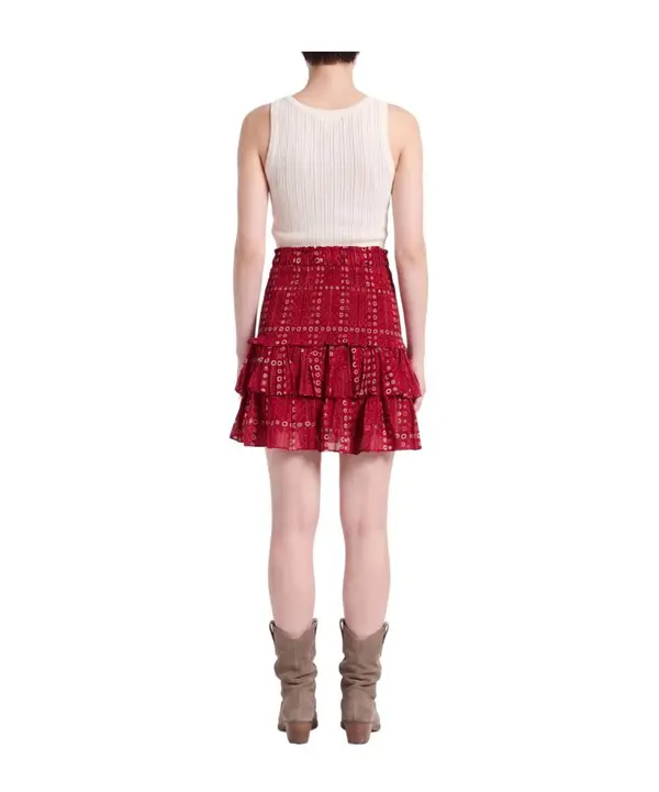 Isabel Marant Étoile Multicolored Chiffon Skirt - Red