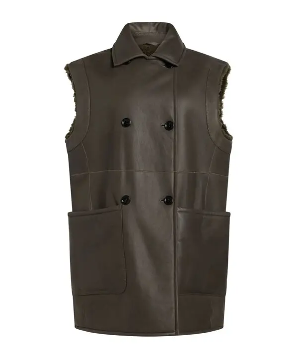 Max Mara Minimalist Sleeveless Vest - Green