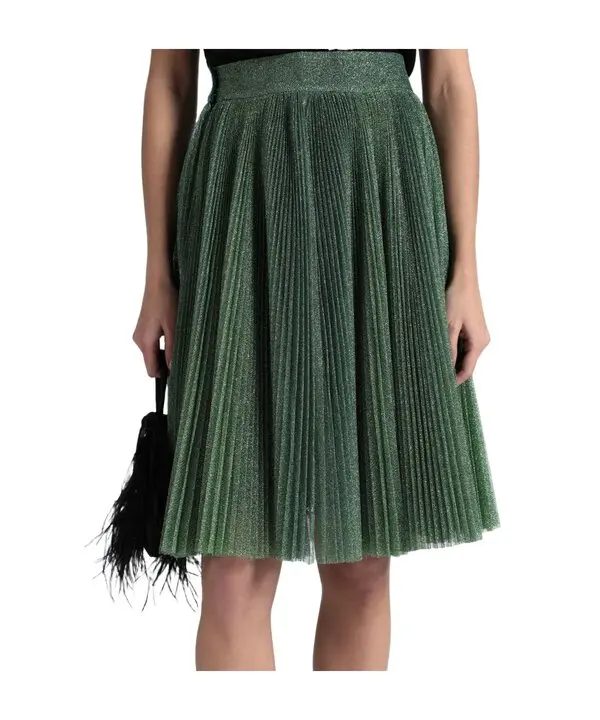 Dolce & Gabbana Solid-colored Mesh A-line Skirt
