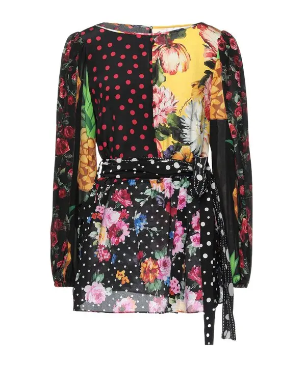 Dolce & Gabbana Printed Longsleeve Top - Black