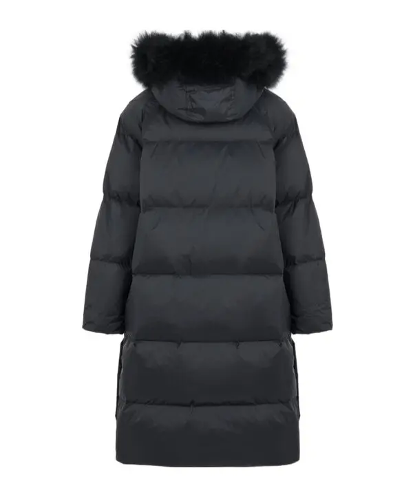 YVES SALOMON Lamb Wool-trim Down Jacket