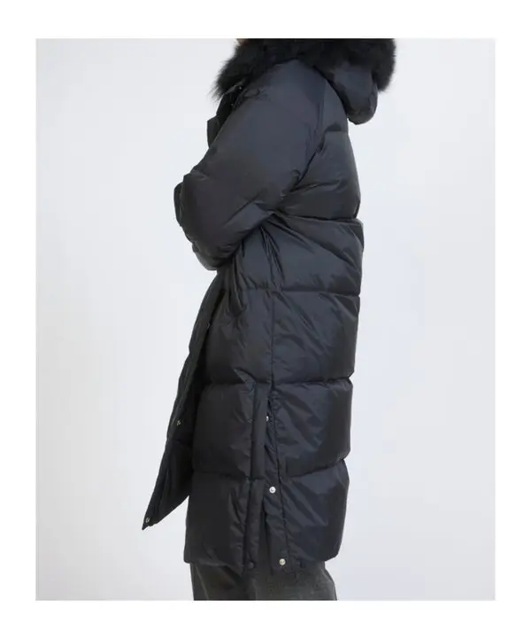 YVES SALOMON Lamb Wool-trim Down Jacket