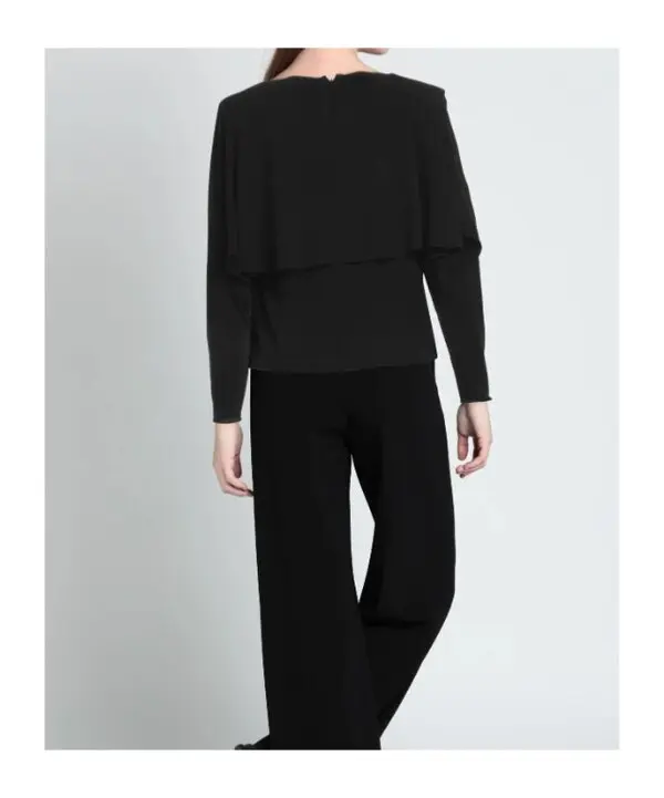 Saint Laurent Long Sleeve T-shirt With Floral Appliqu