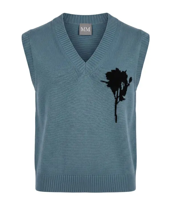 Max Mara Medium-thick Sleeveless V-neck Knitted Sweater