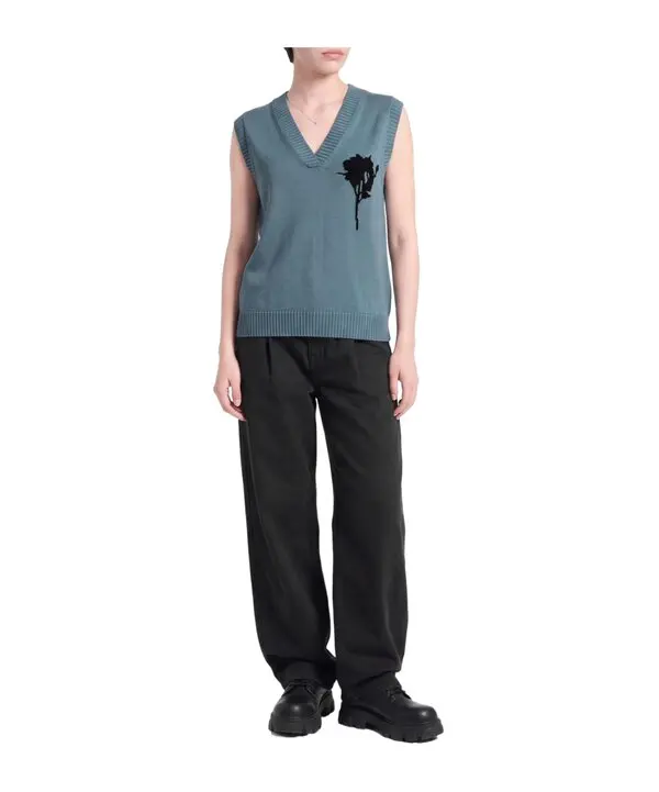 Max Mara Medium-thick Sleeveless V-neck Knitted Sweater