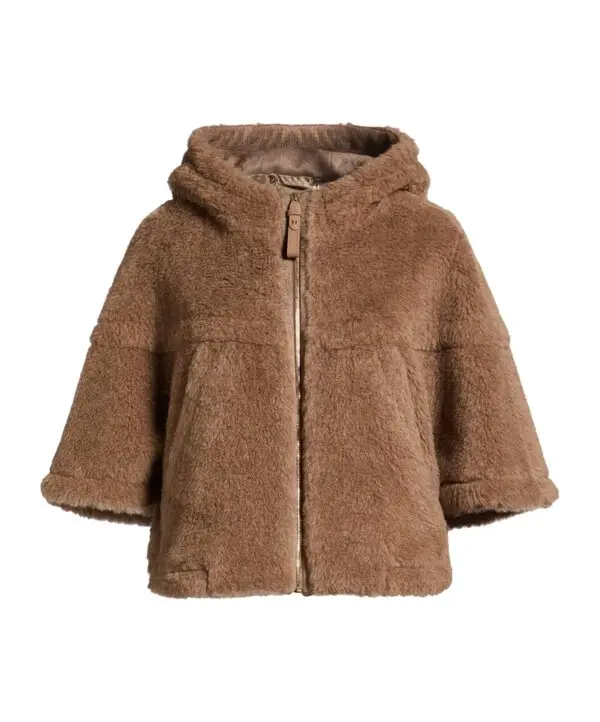Max Mara Solidcolor Fuzzy Coat