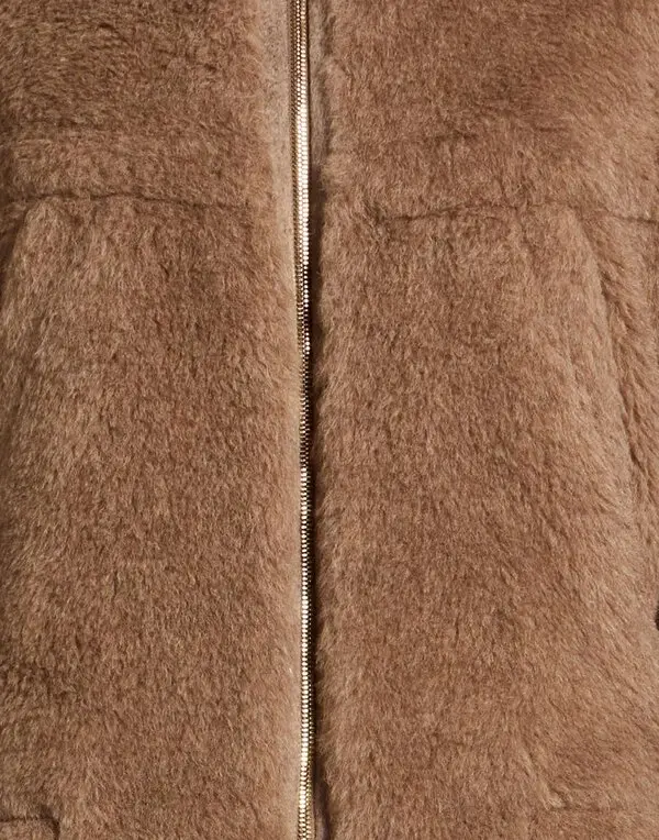 Max Mara Solidcolor Fuzzy Coat