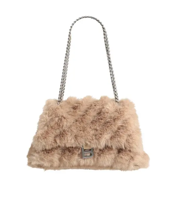 Balenciaga Shearling Shoulder Bag - No