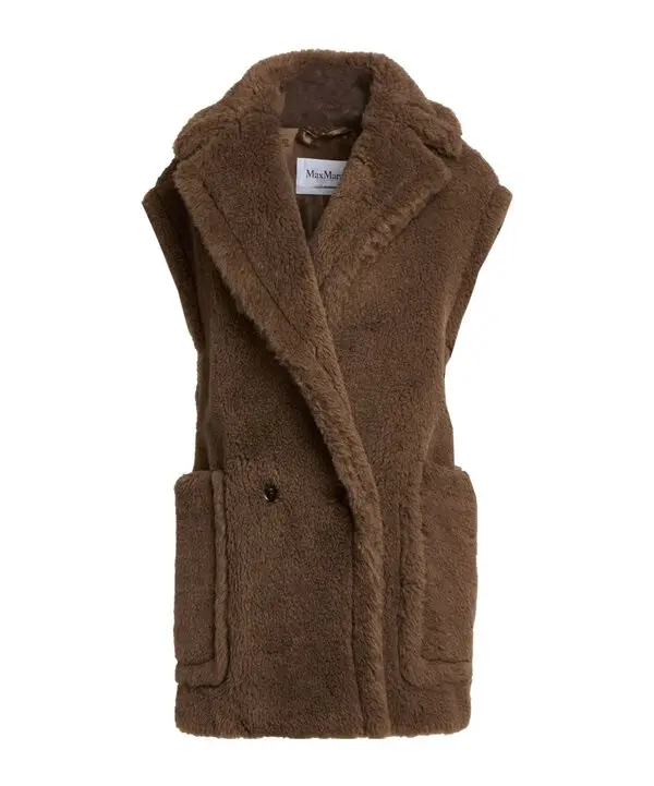 Max Mara Thick Teddy Fleece Coat - Green