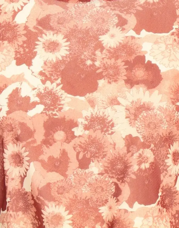 GANNI Floral Printed Cropped Mesh T-shirt