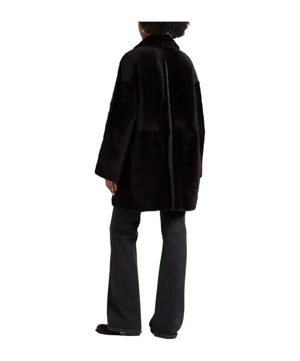 Max Mara Solidcolor Doublesided Fur Coat