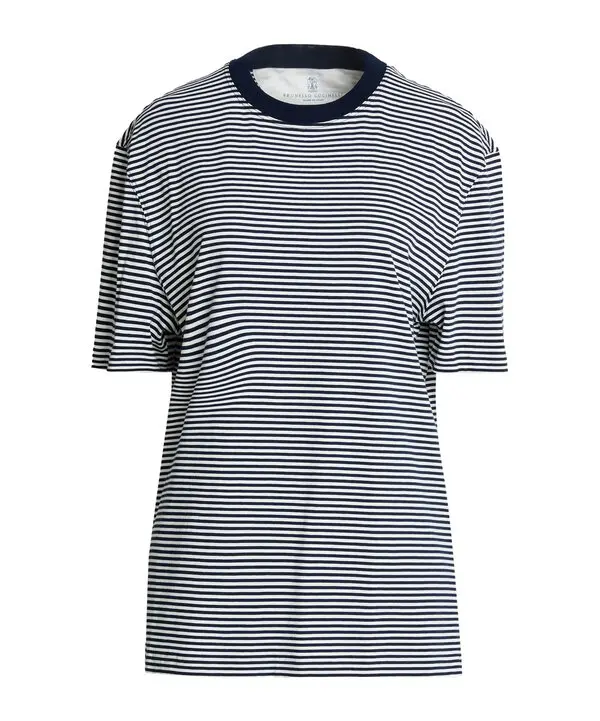 Brunello Cucinelli Stripedprint Shortsleeve Tshirt