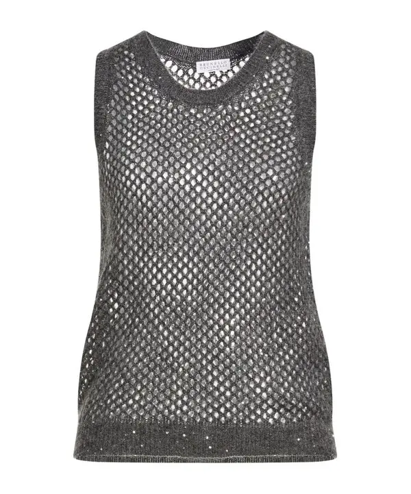 Brunello Cucinelli Sleeveless Solid-colored Knit Top