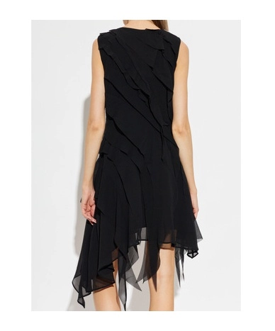 ALLSAINTS Sleeveless Ruffle Asymmetric Mini Dress
