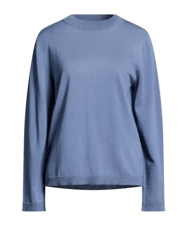 Max Mara Long-sleeved Knitted Sweater - Blue