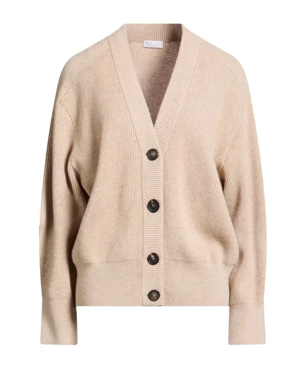 Brunello Cucinelli Cashmere Knit Cardigan - Sand