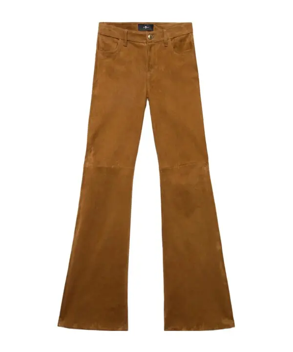 7 For All Mankind Highrise Flared Trousers - Brown