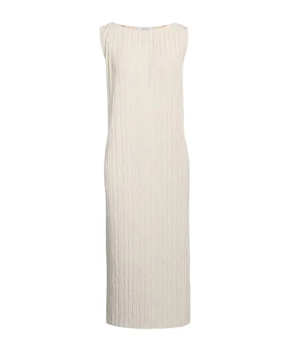 Max Mara Sleeveless Pleated Crepe Dress